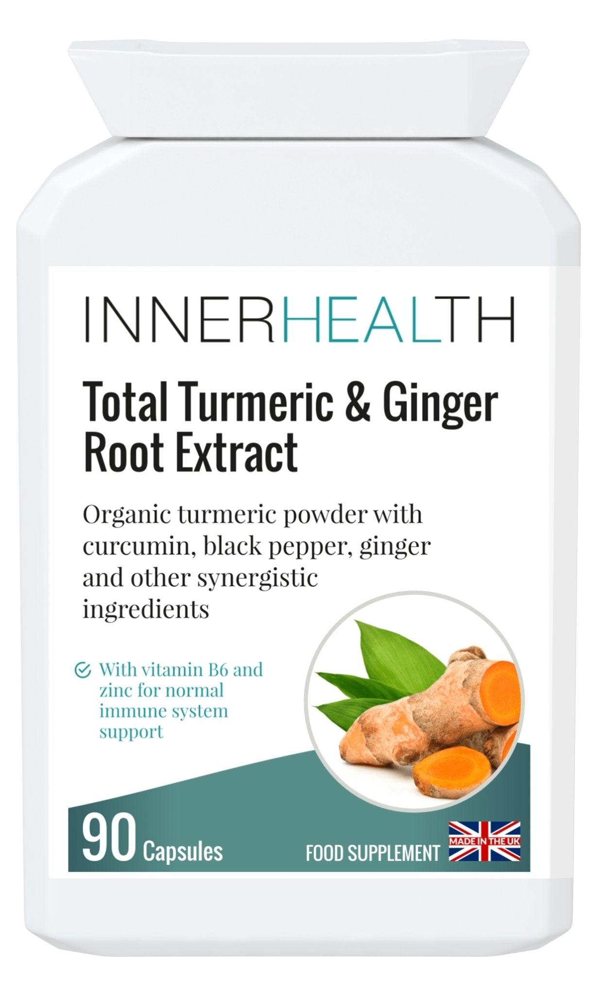 Total Turmeric & Ginger Root | Turmeric Supplement. – Inner Health Clinic